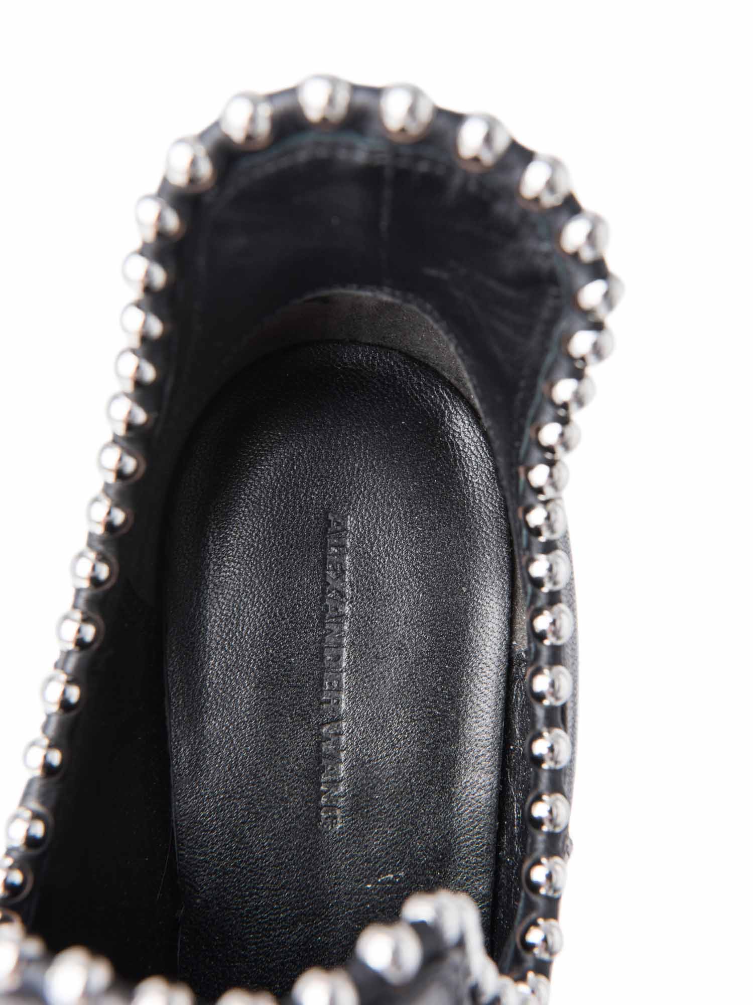 Alexander Wang Studded Leather Cowboy Booties Black