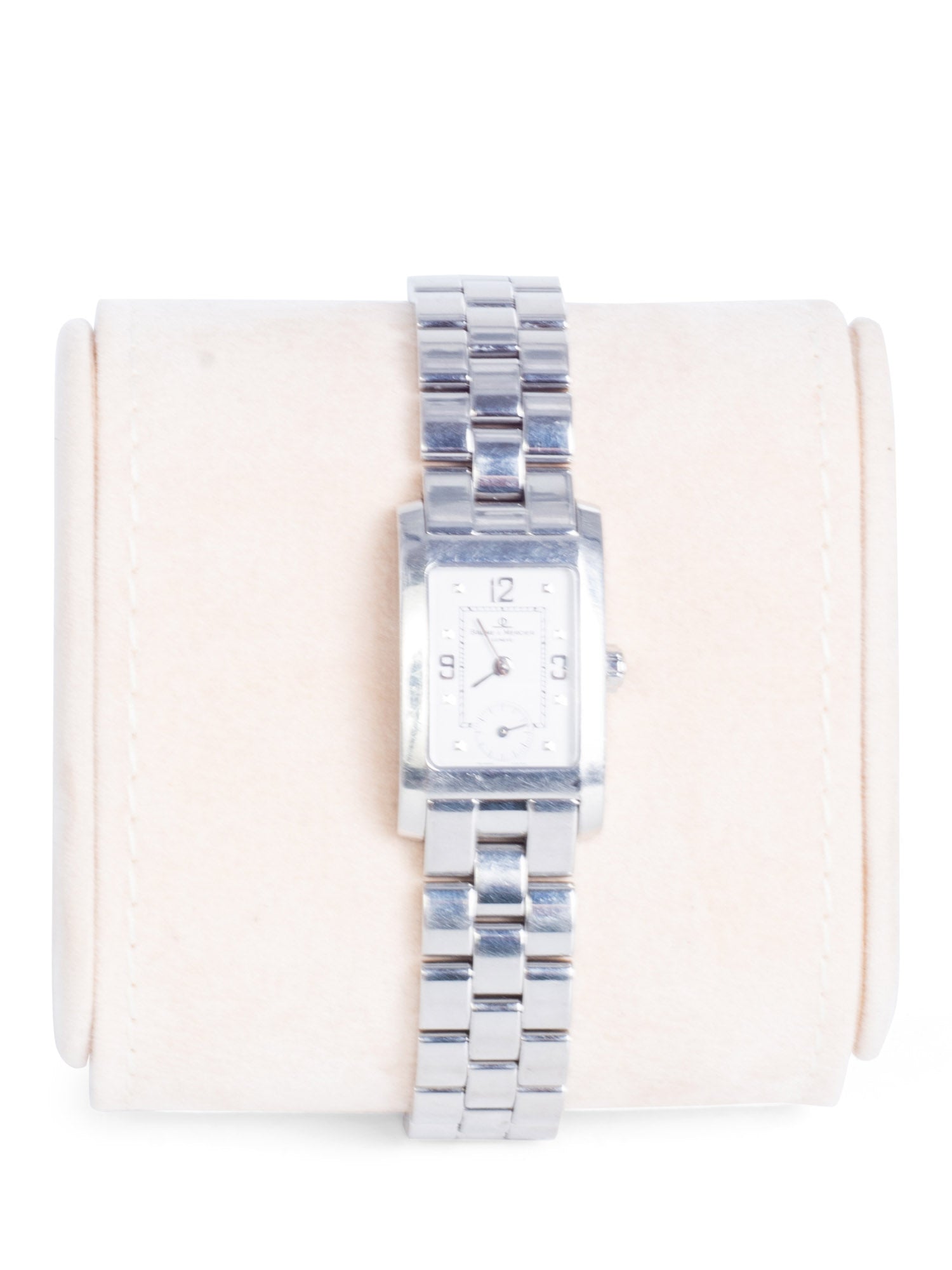 Baume & Mercier Stainless Steel Rectangular Watch White