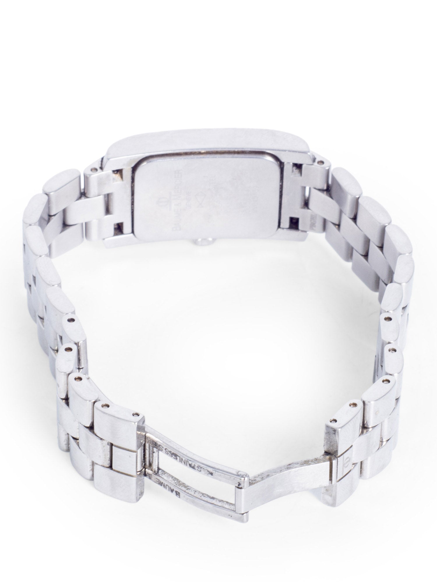 Baume & Mercier Stainless Steel Rectangular Watch White