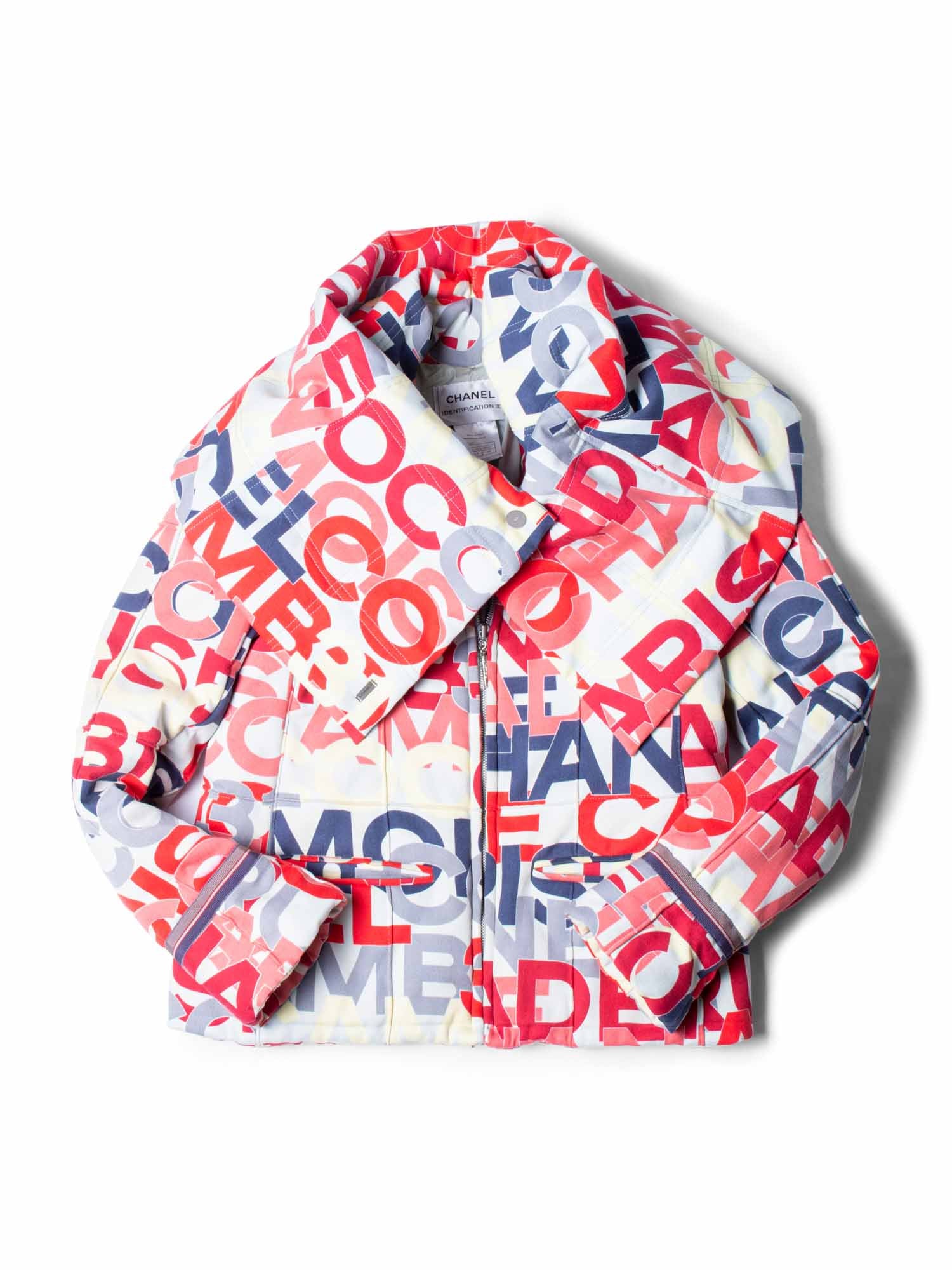 CHANEL Logo Vintage Coco Cambon Puffer Down Jacket Multicolor