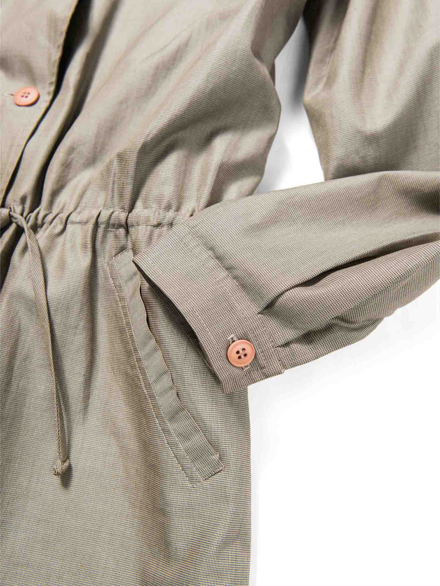 Christian Dior Drawstring Rain Jacket Grey Taupe