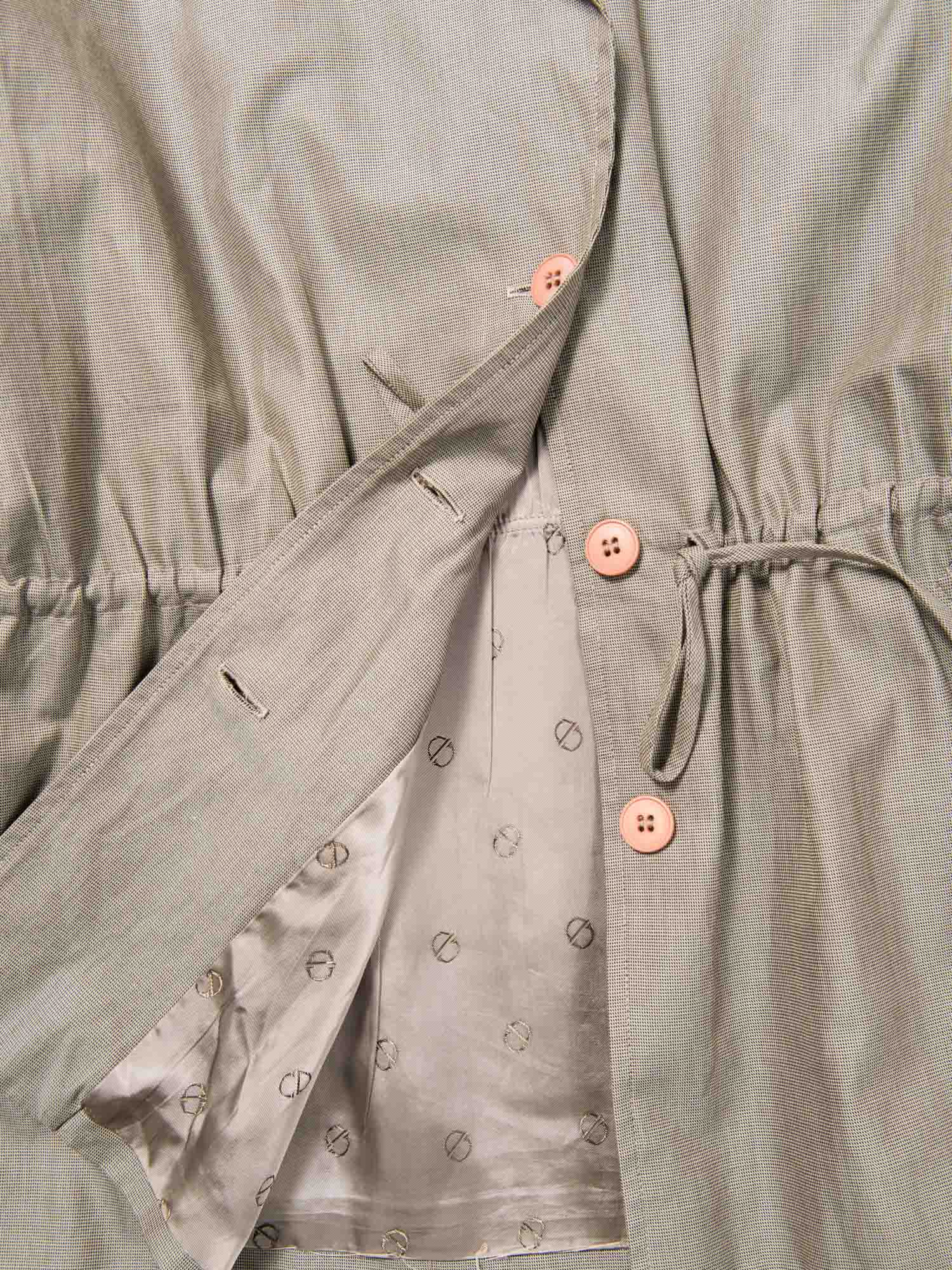 Christian Dior Drawstring Rain Jacket Grey Taupe