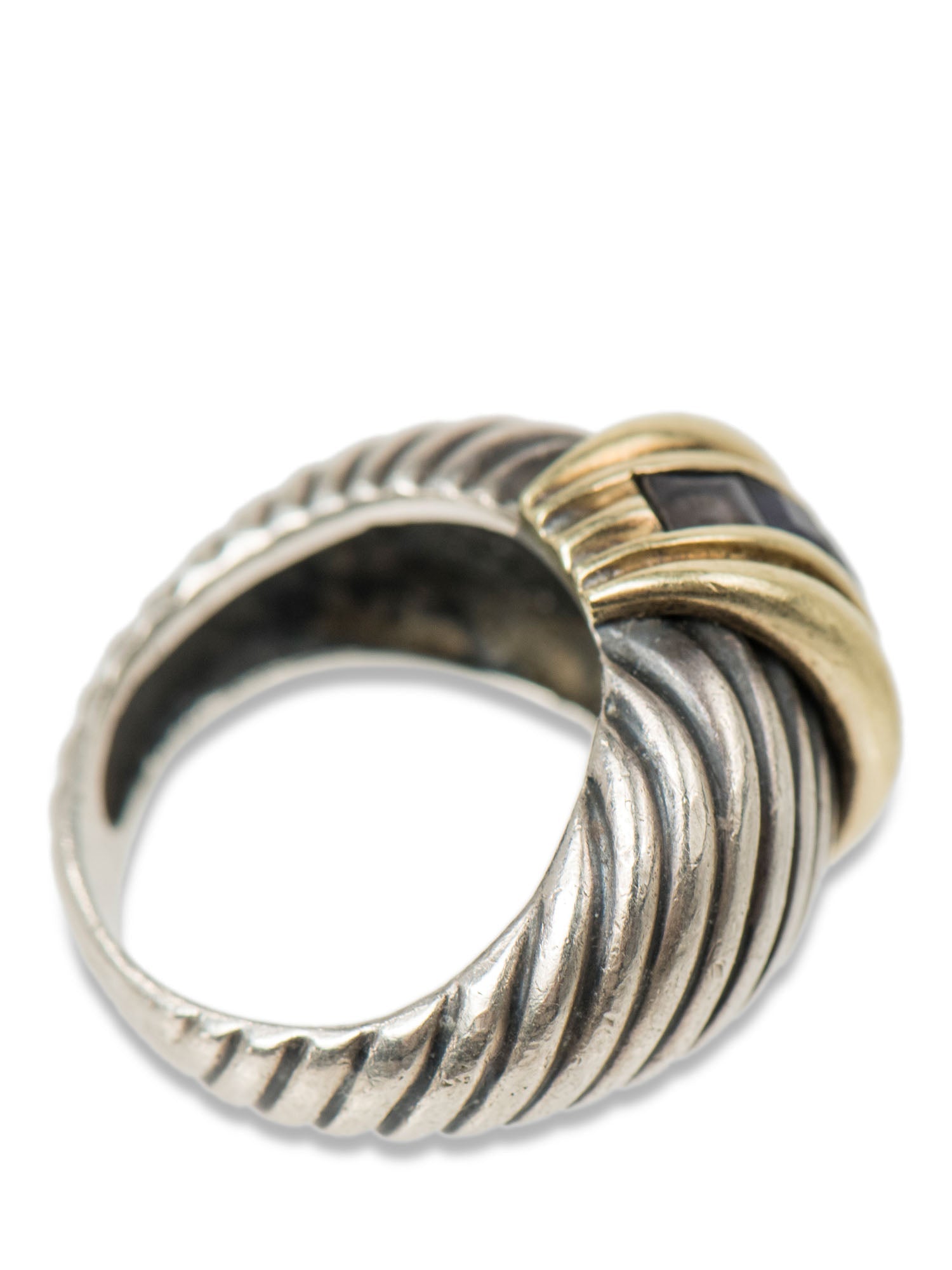 David Yurman 14K Gold Sterling Silver Cable Ring