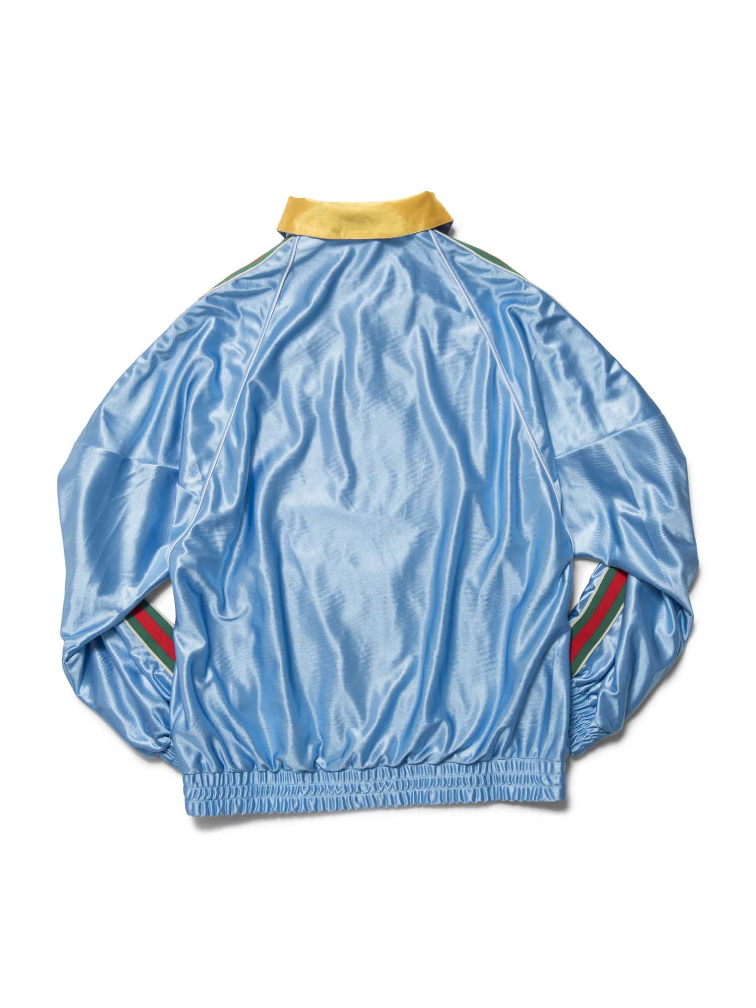 Gucci GG Logo Web Unisex Tracksuit Jacket Blue Multicolor