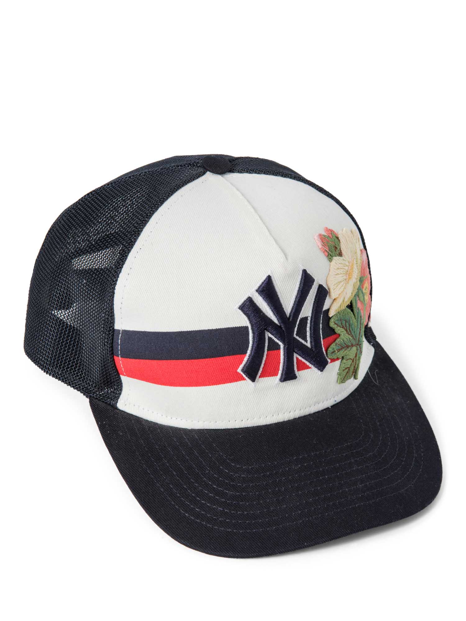 Gucci Logo New York Yankees Baseball Hat Navy White