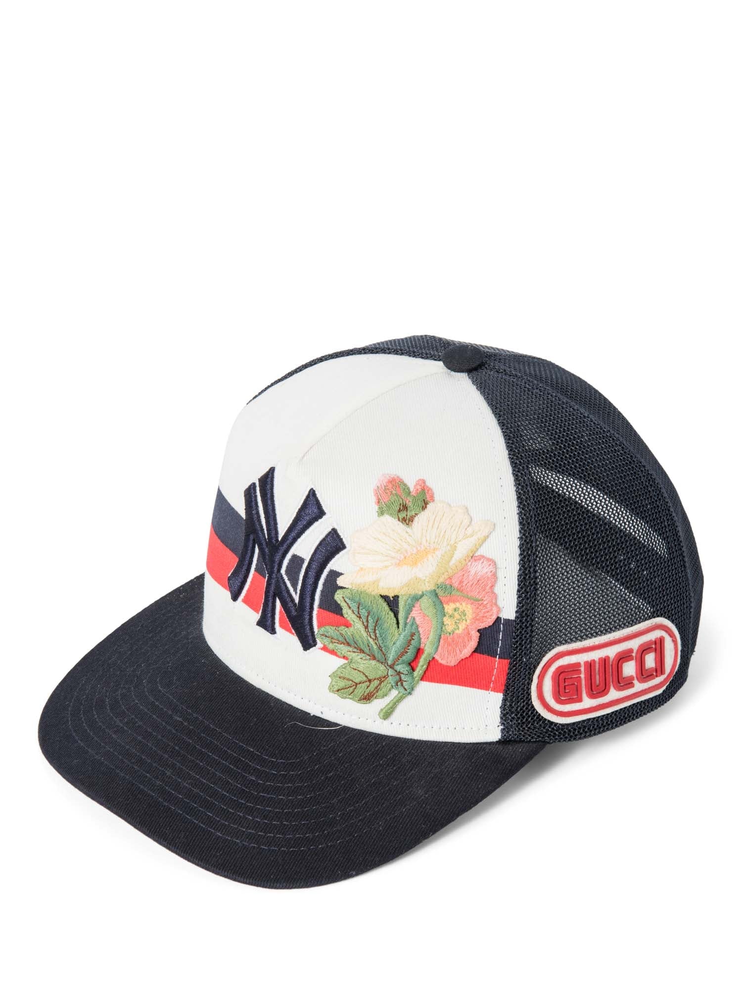 Gucci Logo New York Yankees Baseball Hat Navy White