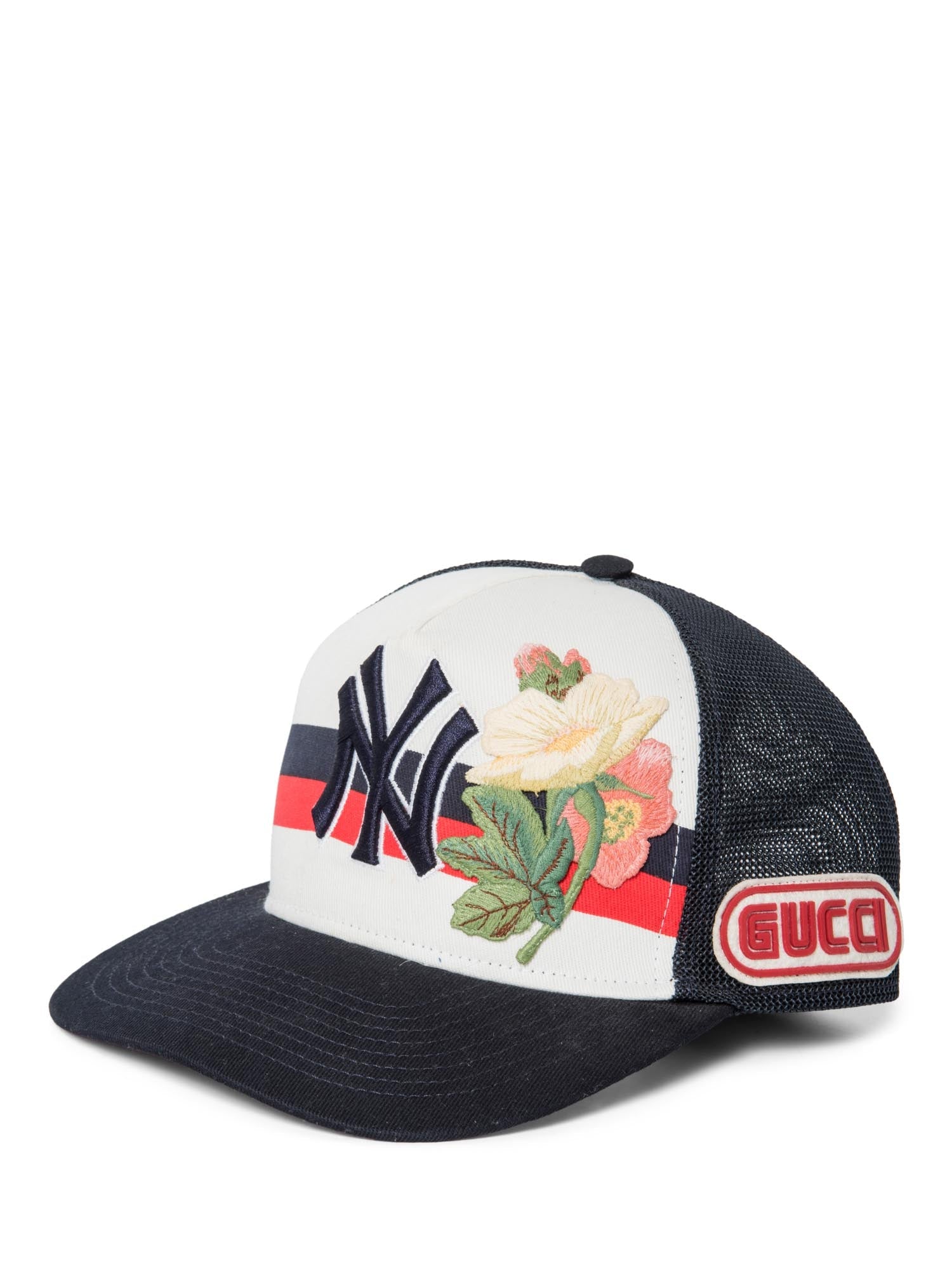 Gucci Logo New York Yankees Baseball Hat Navy White