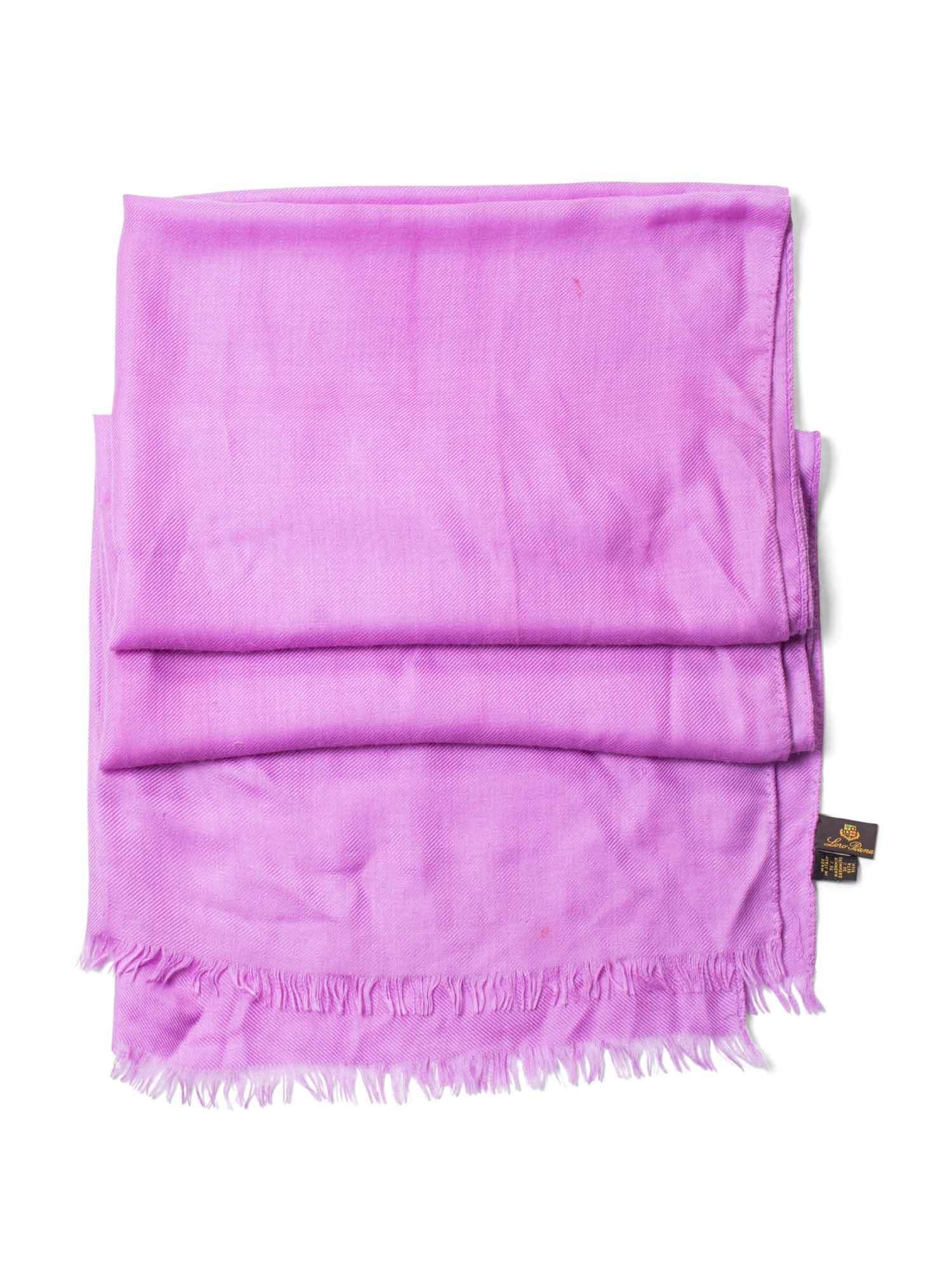 Loro Piana Cashmere Fringe Scarf Lavender