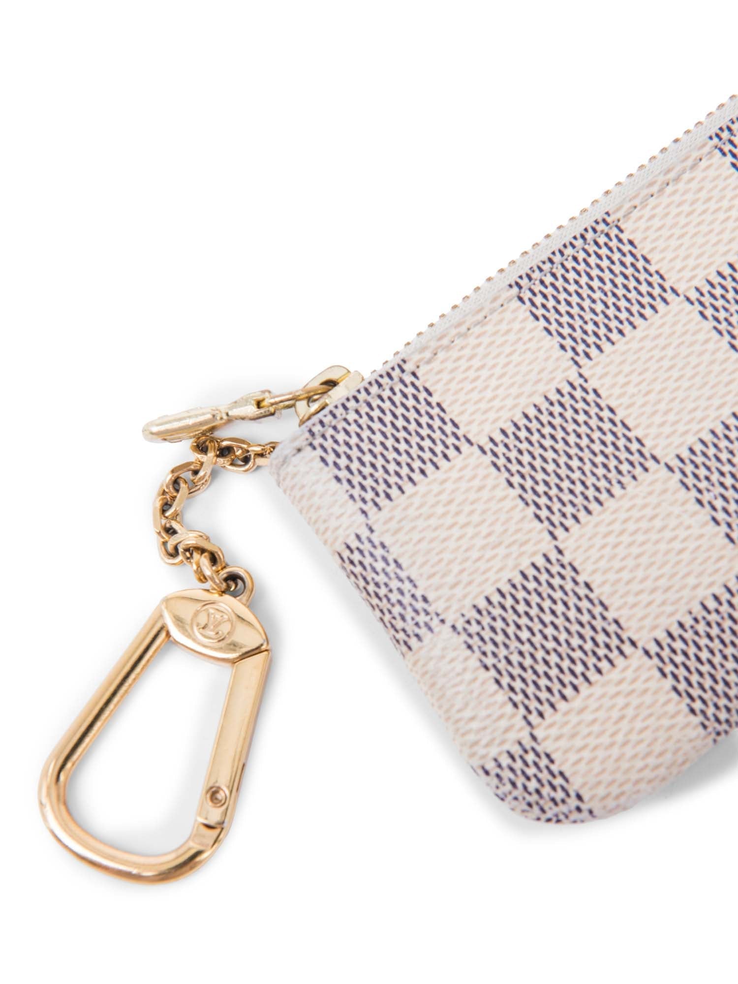 Louis Vuitton Damier Azur Credit Card Wallet Beige