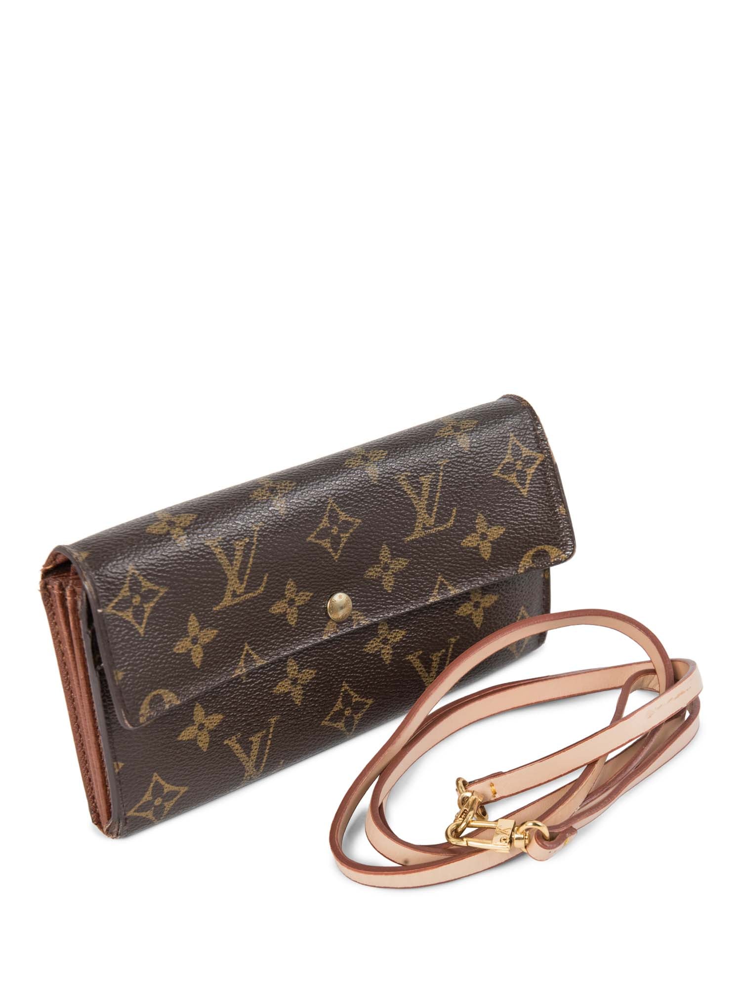 Louis Vuitton Monogram WOC Wallet On Strap Brown