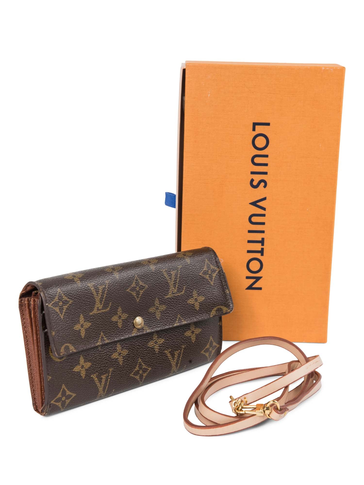 Louis Vuitton Monogram WOC Wallet On Strap Brown