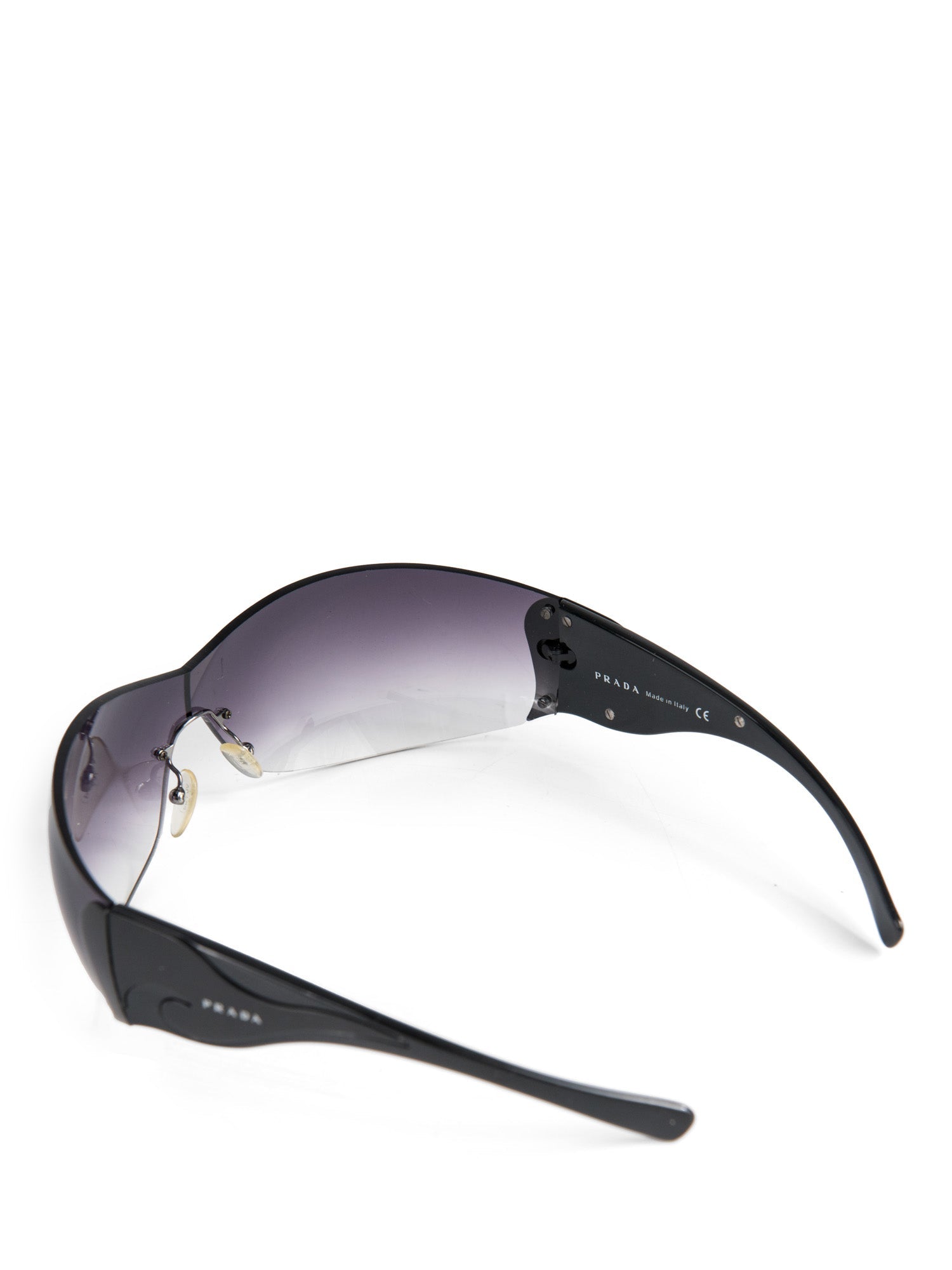 Prada Logo Gradient Frameless Ski Sunglasses Black