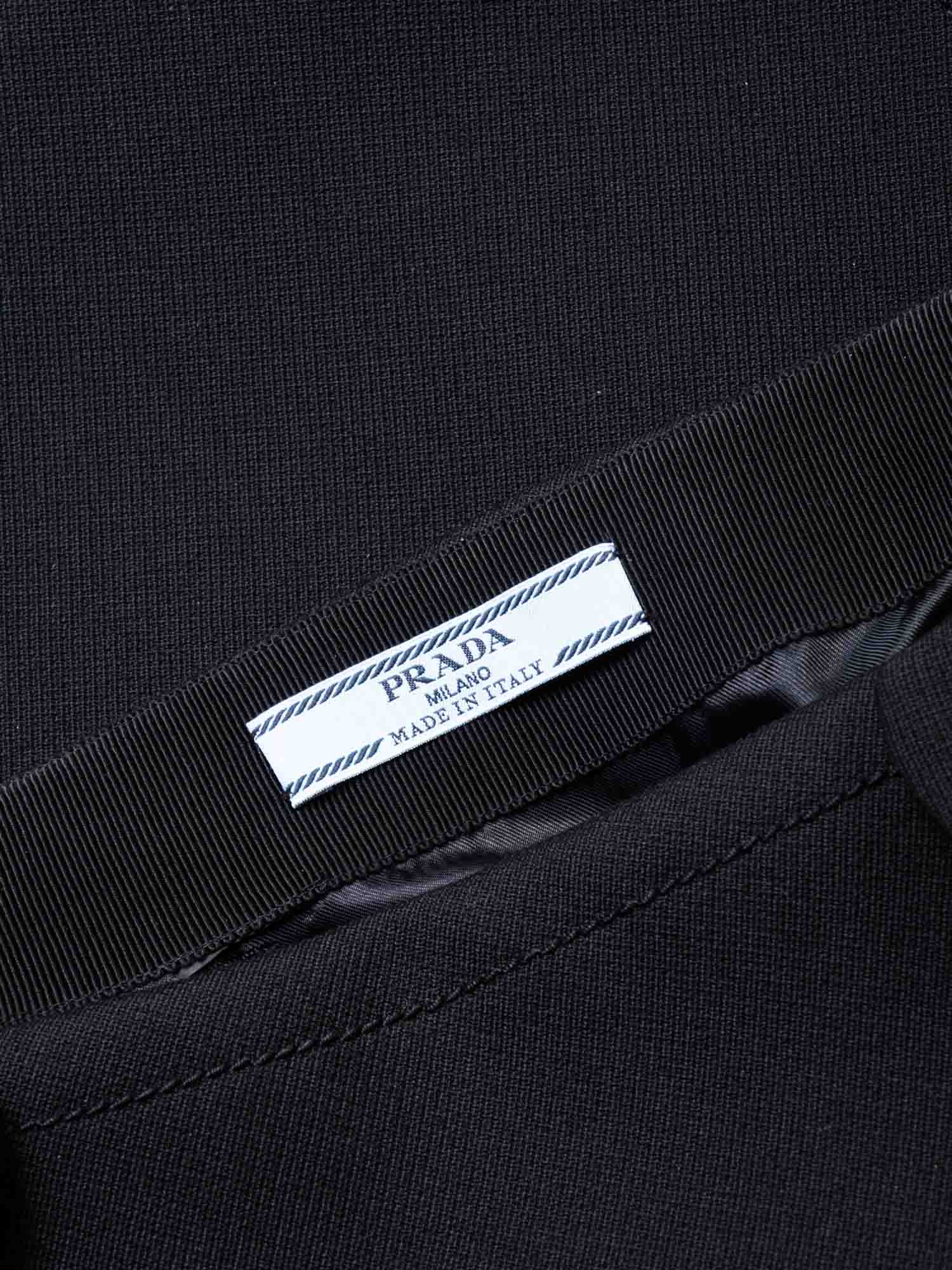 Prada Mini Skirt Black Gold