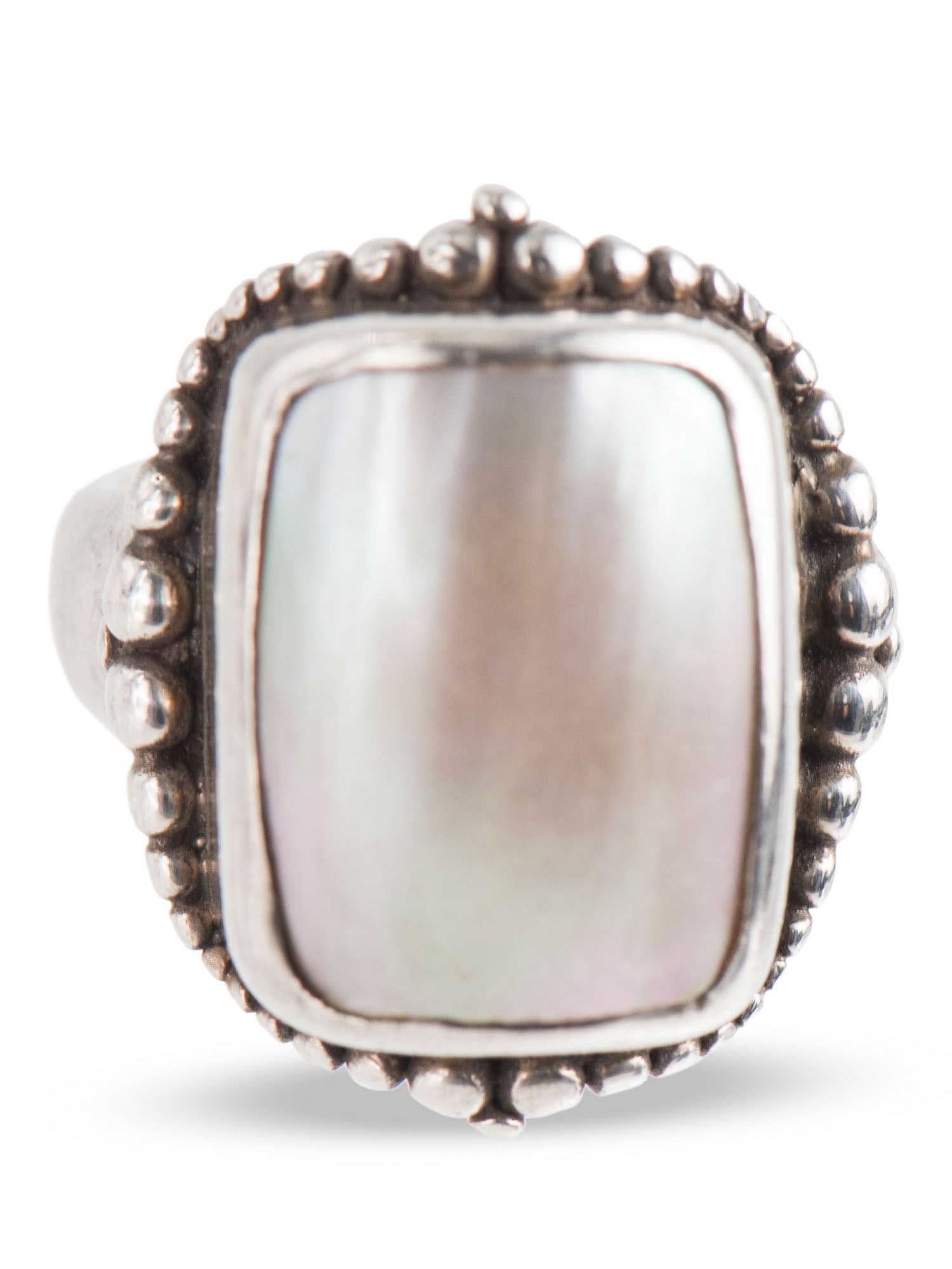 Stephen Dweck Sterling Silver Pearl Statement Ring