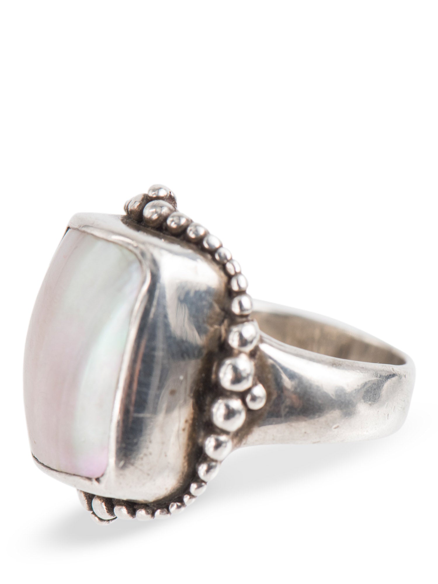 Stephen Dweck Sterling Silver Pearl Statement Ring
