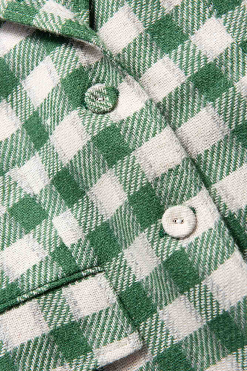 Thom Browne Wool Checkered Pocket Jacket Green