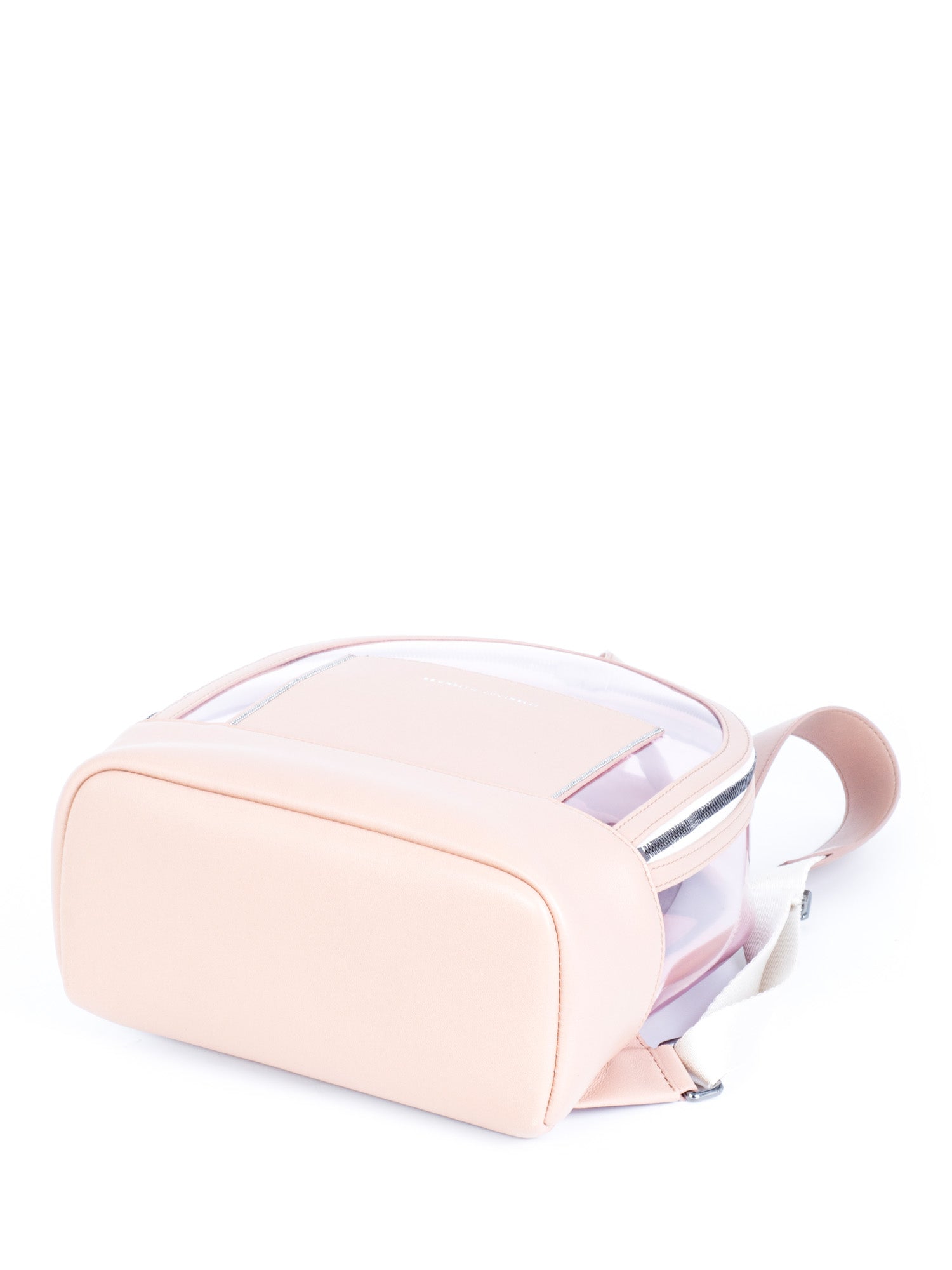 Brunello Cucinelli Leather Clear Molini Backpack Taupe