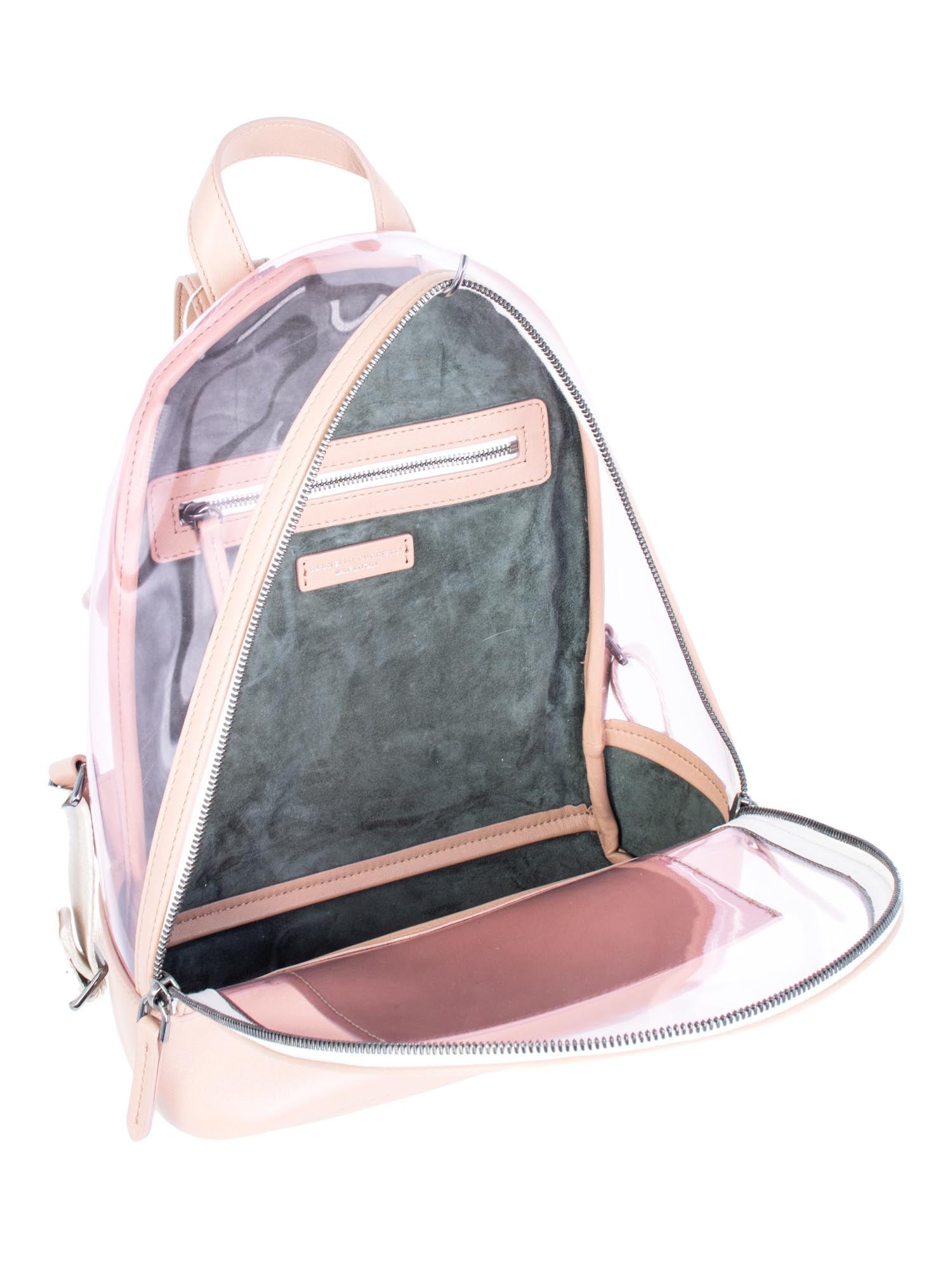 Brunello Cucinelli Leather Clear Molini Backpack Taupe