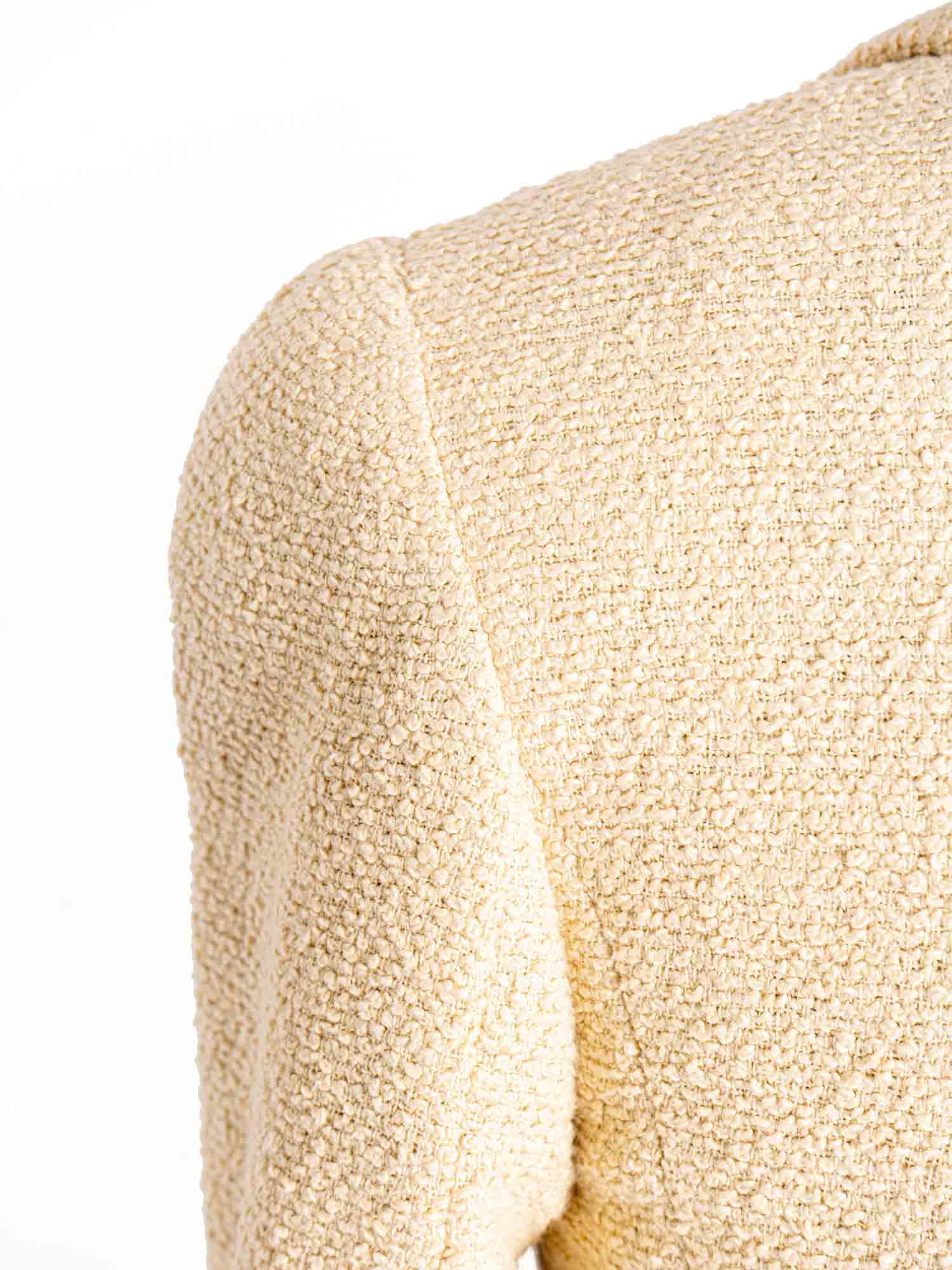CHANEL CC Logo 90s Tweed Fitted Jacket Beige