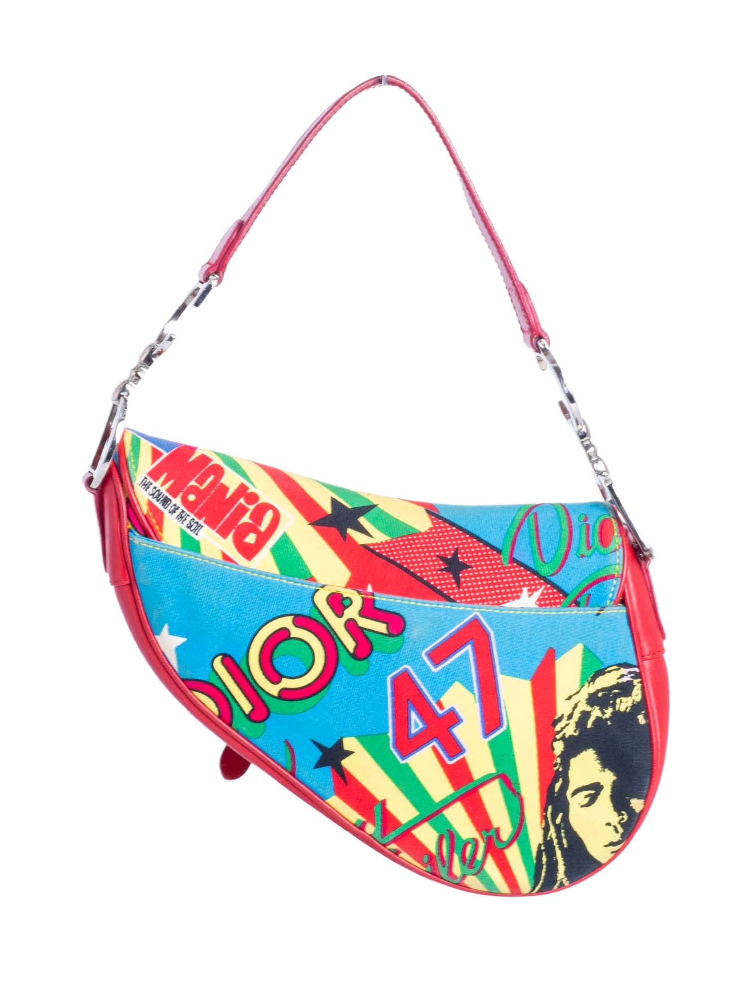 Christian Dior Collectible Rasta Mania Saddle Bag Multicolor