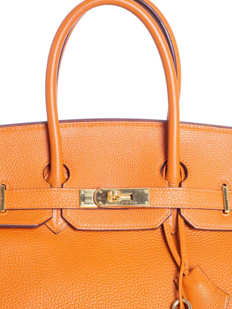 Hermes Togo Leather Birkin Bag 35 Orange Hermes Togo Leather Birkin Bag 35 Orange