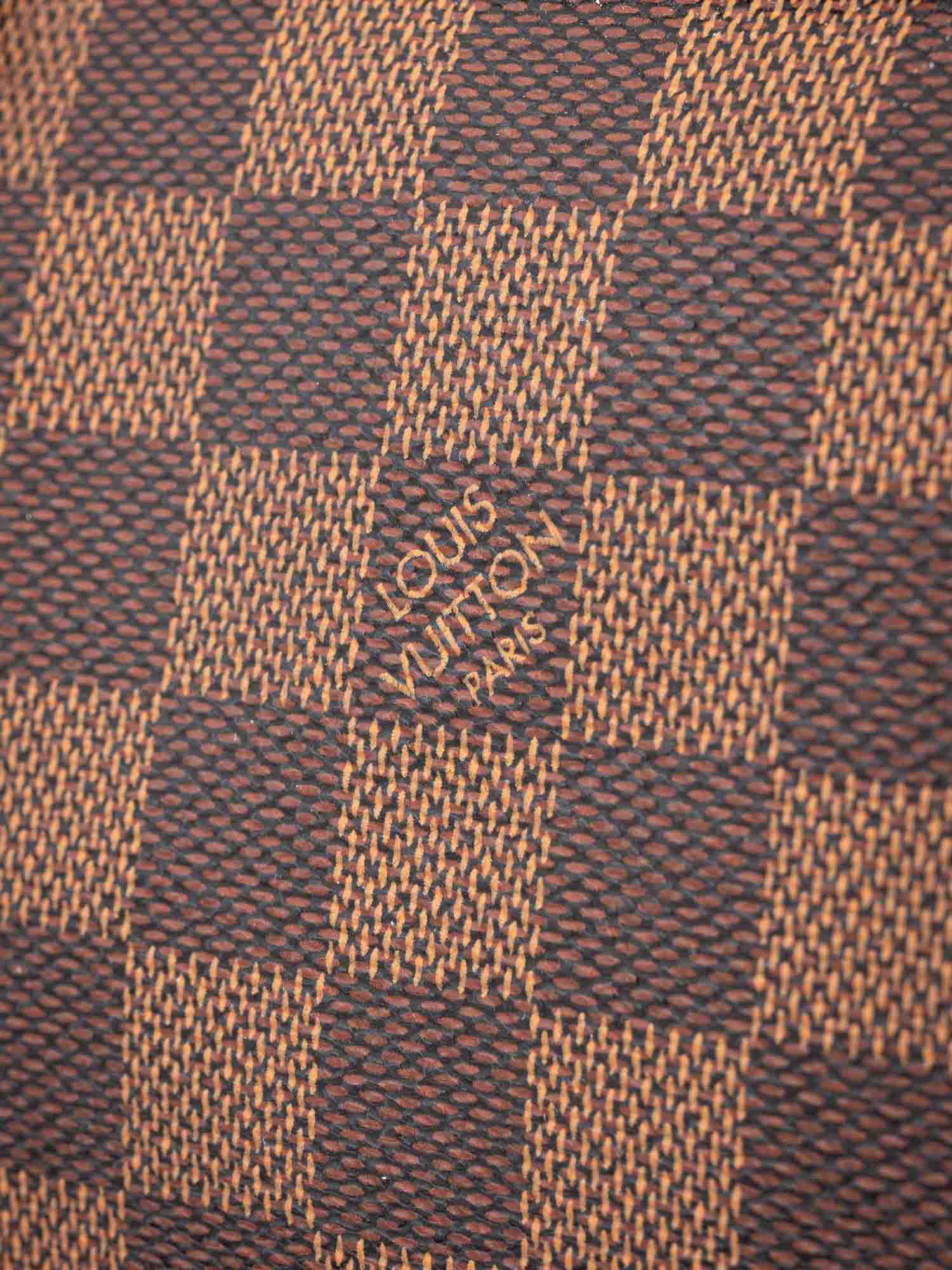 Louis Vuitton Damier Ebene Leather Berkeley Speedy Bag Brown