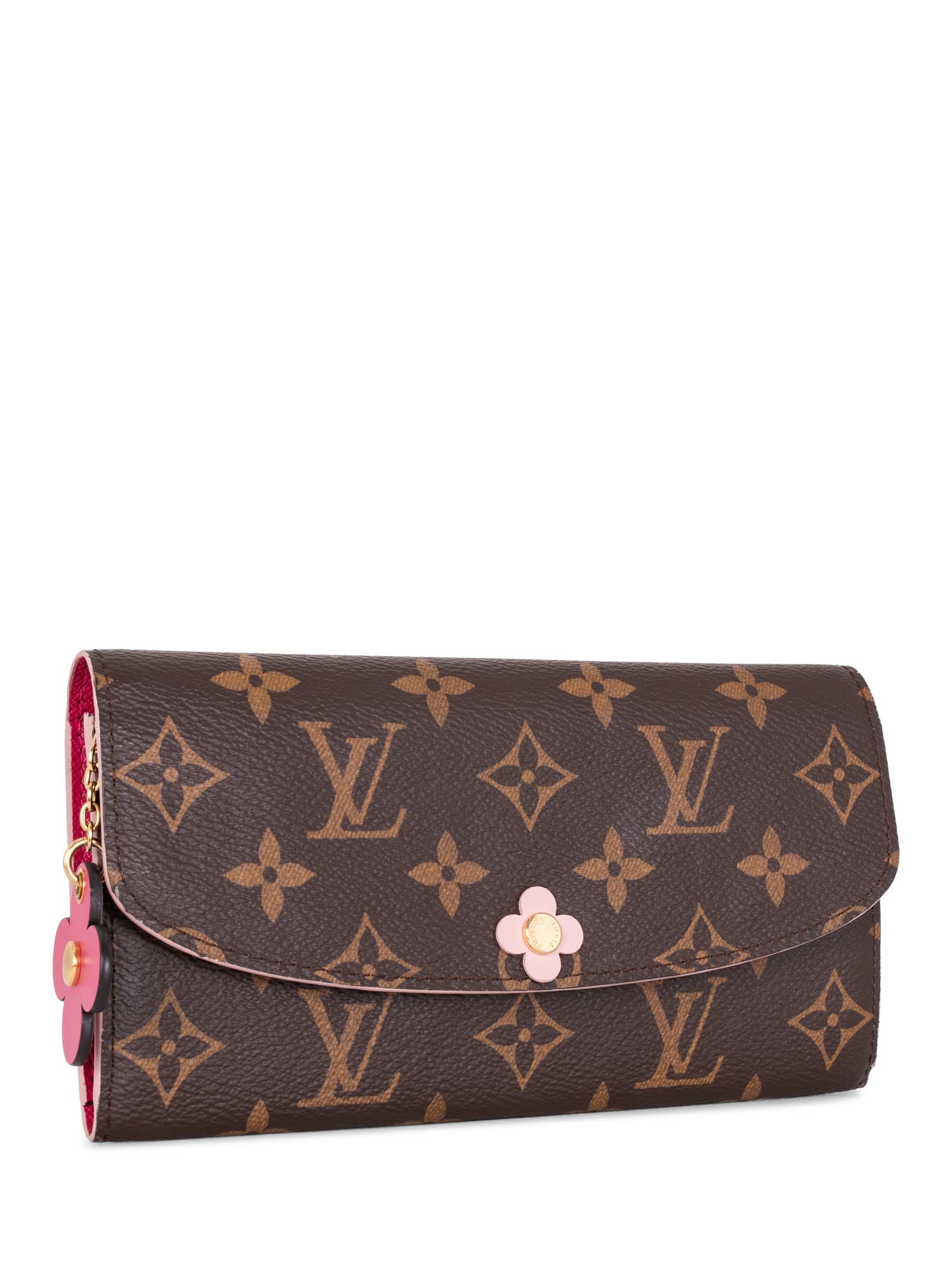 Louis Vuitton Monogram Bloom Flower Emilie Wallet Brown