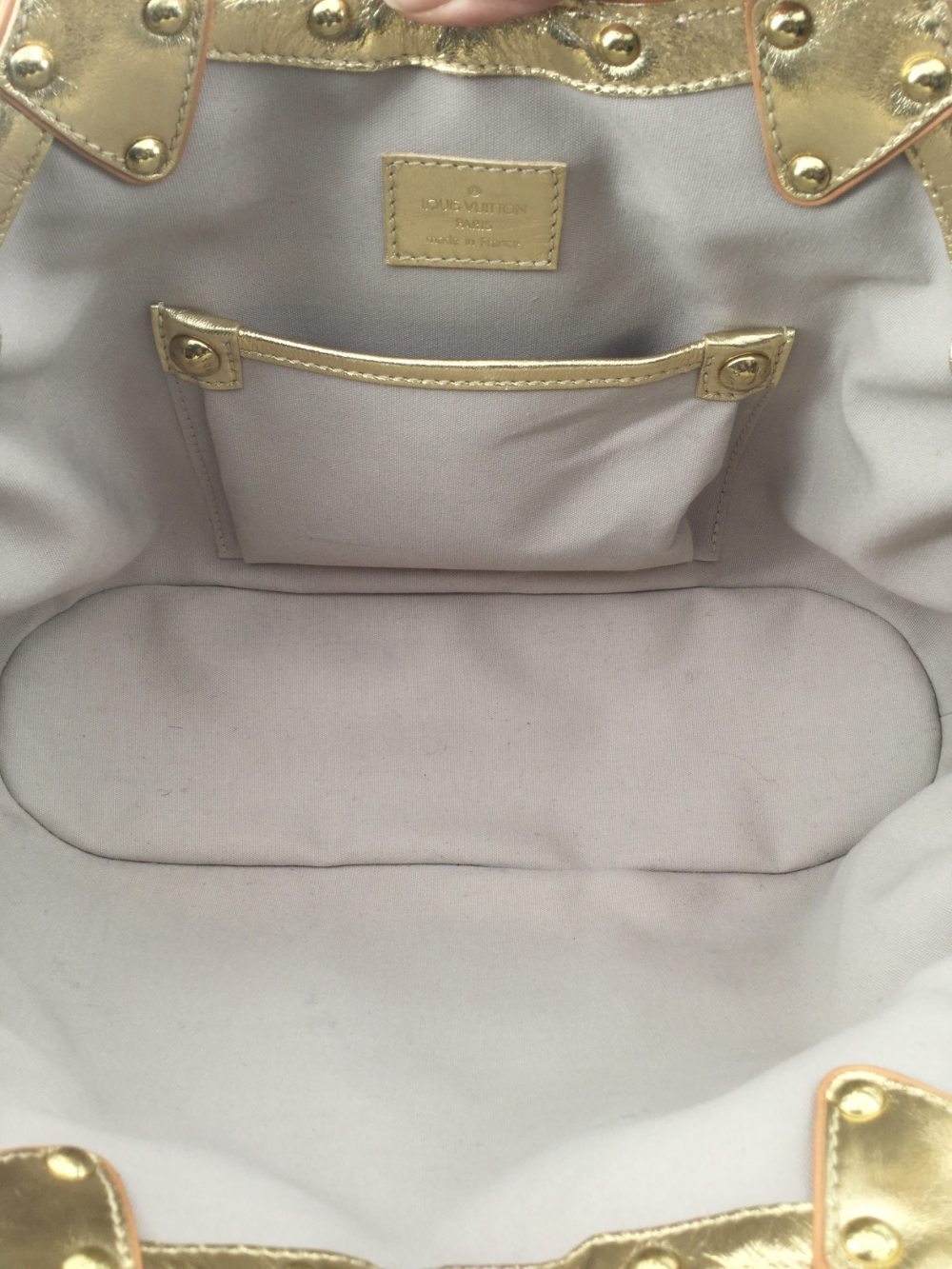 Louis Vuitton Monogram Theda GM Bag Gold