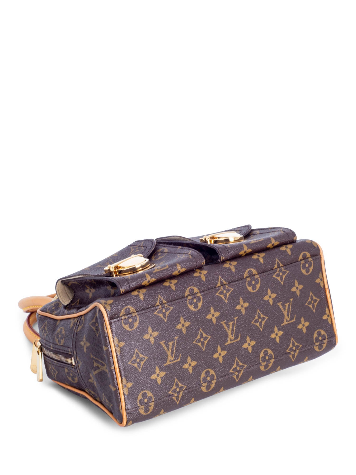 Louis Vuitton Monogram Top Handle PM Bag Brown