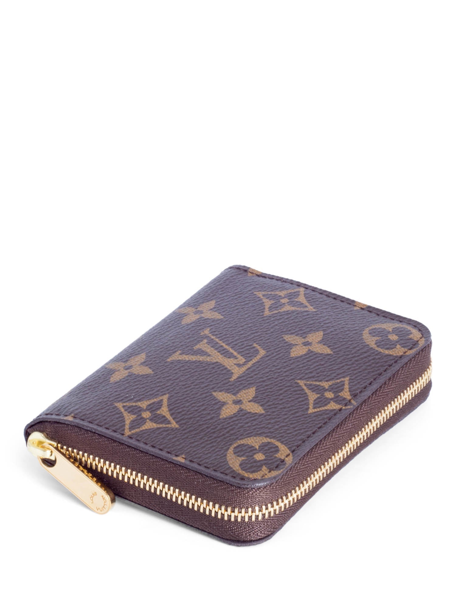 Louis Vuitton Monogram Zippy Compact Wallet Brown