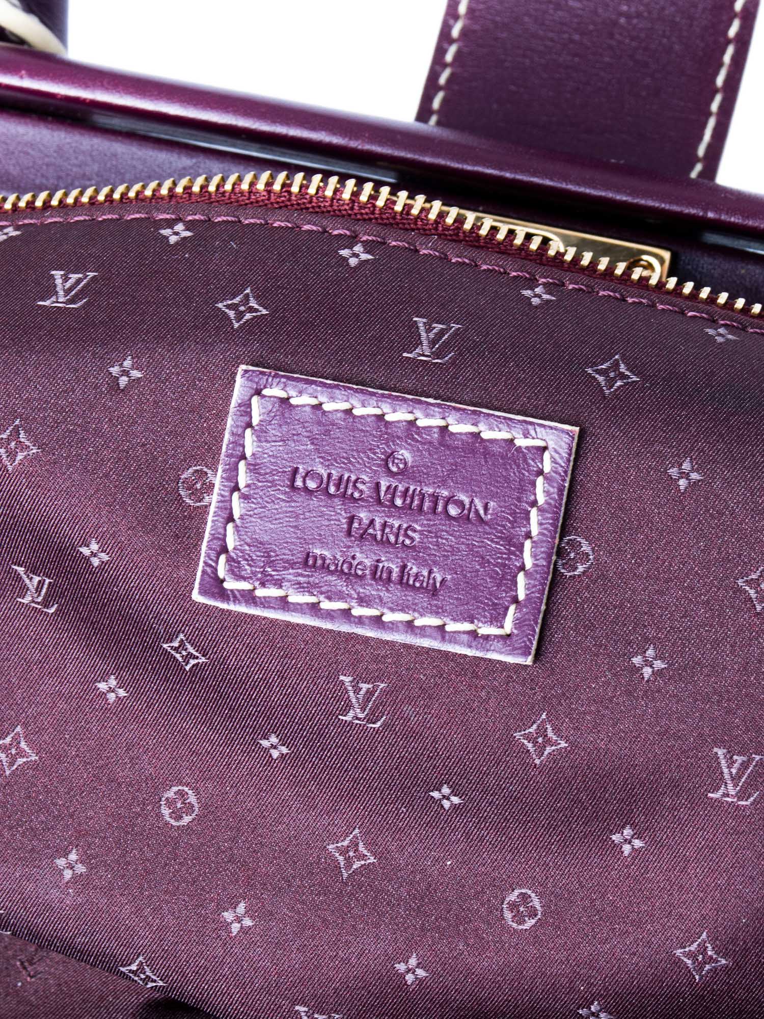Louis Vuitton Pebble Leather Top Handle Bag Purple