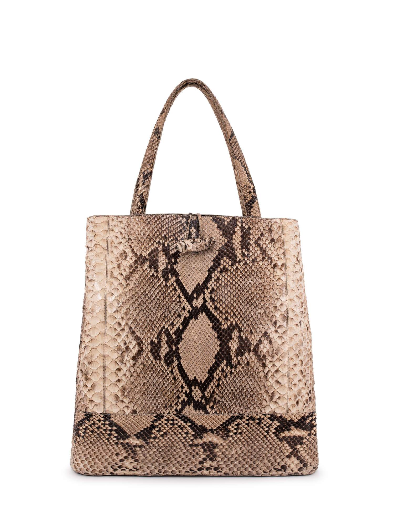 Nancy Gonzalez Python Bag Natural