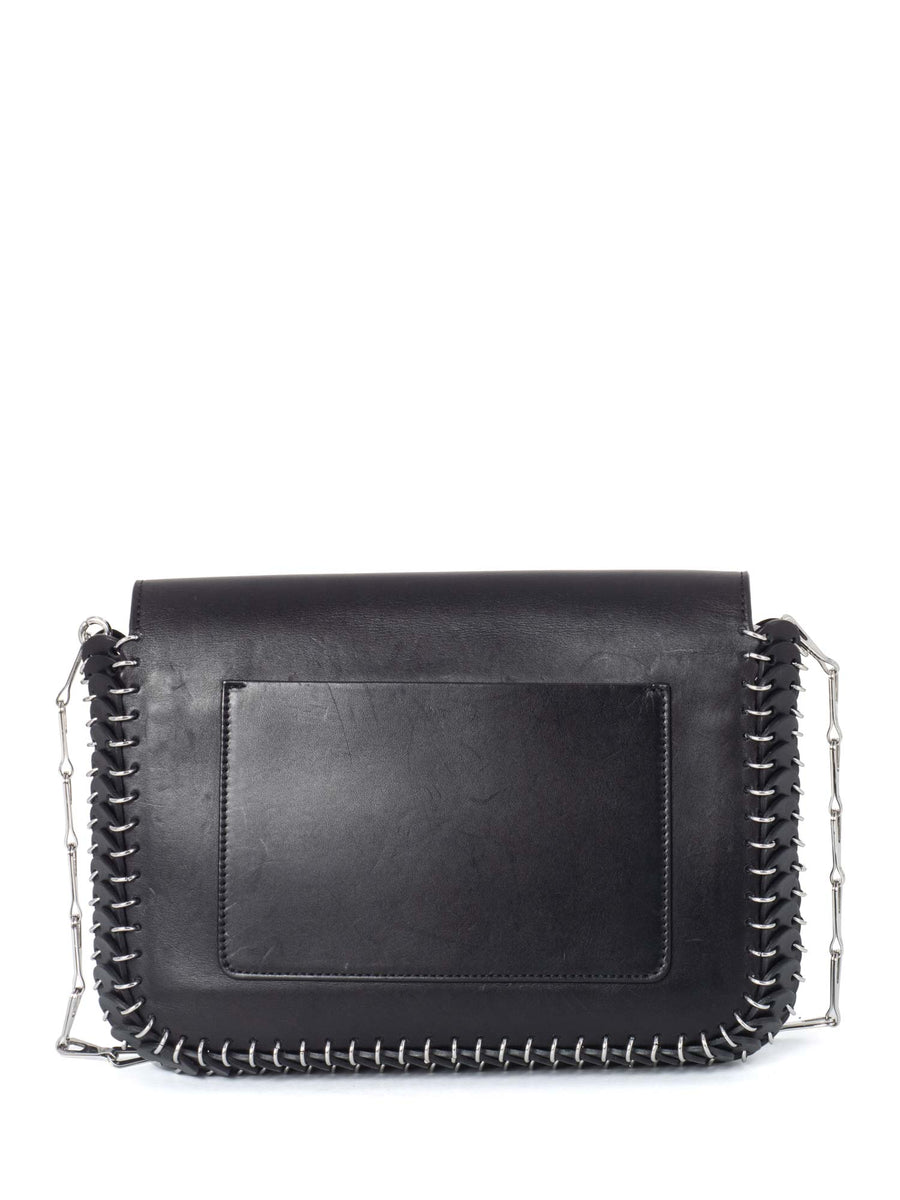 Paco Rabanne Chain Mail Disc Ring Crossbody Bag Black
